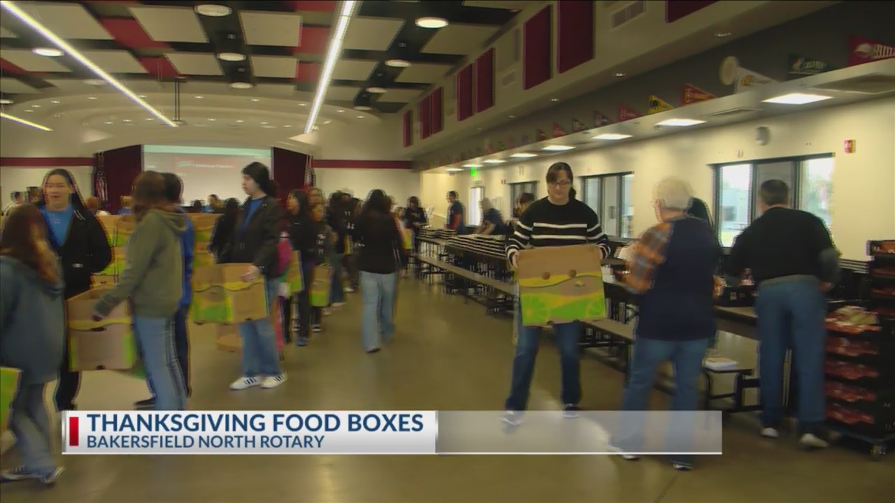 Thanksgiving food boxes at the Bakersfield North Rotary