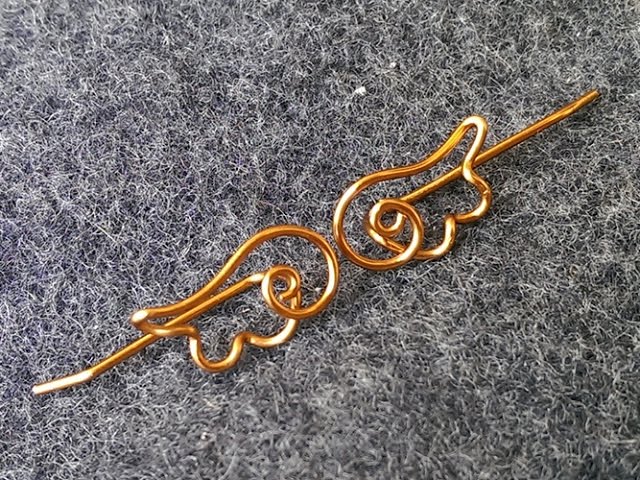 Simple angel wings earrings for beginners - DIY wire jewelry 26