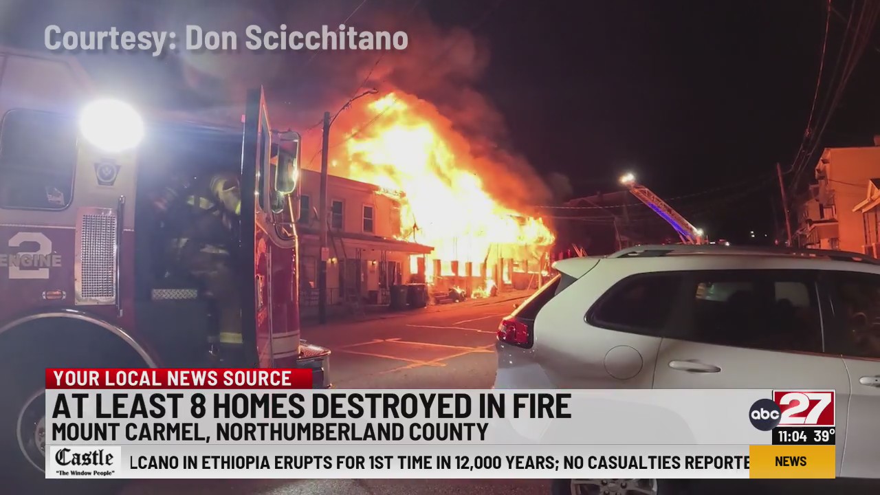 Fire destroys at least 8 Pennsylvania homes