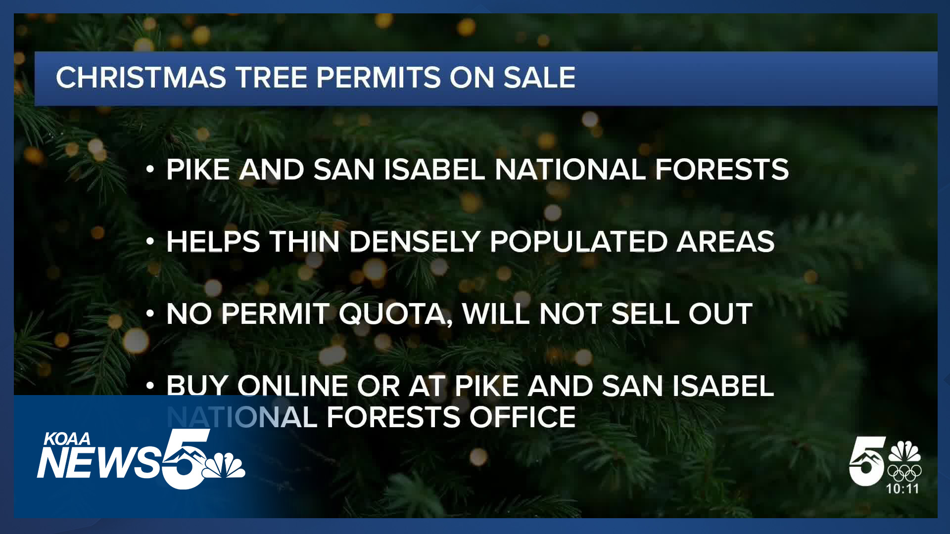 Christmas tree permits available from Pike-San Isabel National Forests