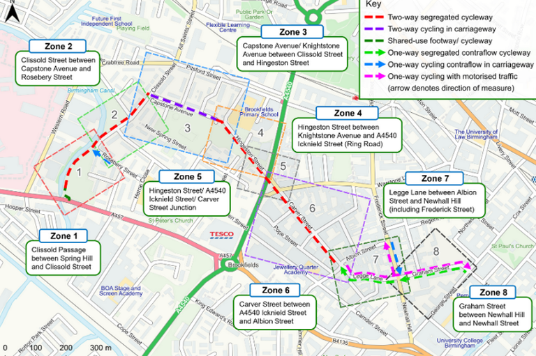 Major proposals for Birmingham cycle route from city centre to key road