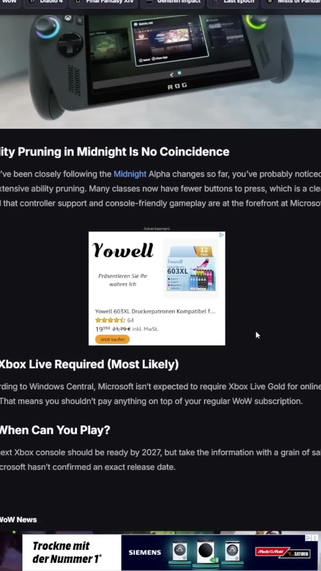 Quasi bestätigt: World of Warcraft kommt für die Next-Gen-Xbox! # ...