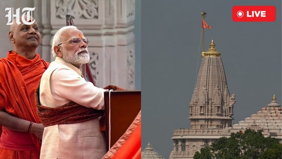 PM Modi Ayodhya Ram Mandir flag hoisting LIVE: ‘Completion of sacrifice ...