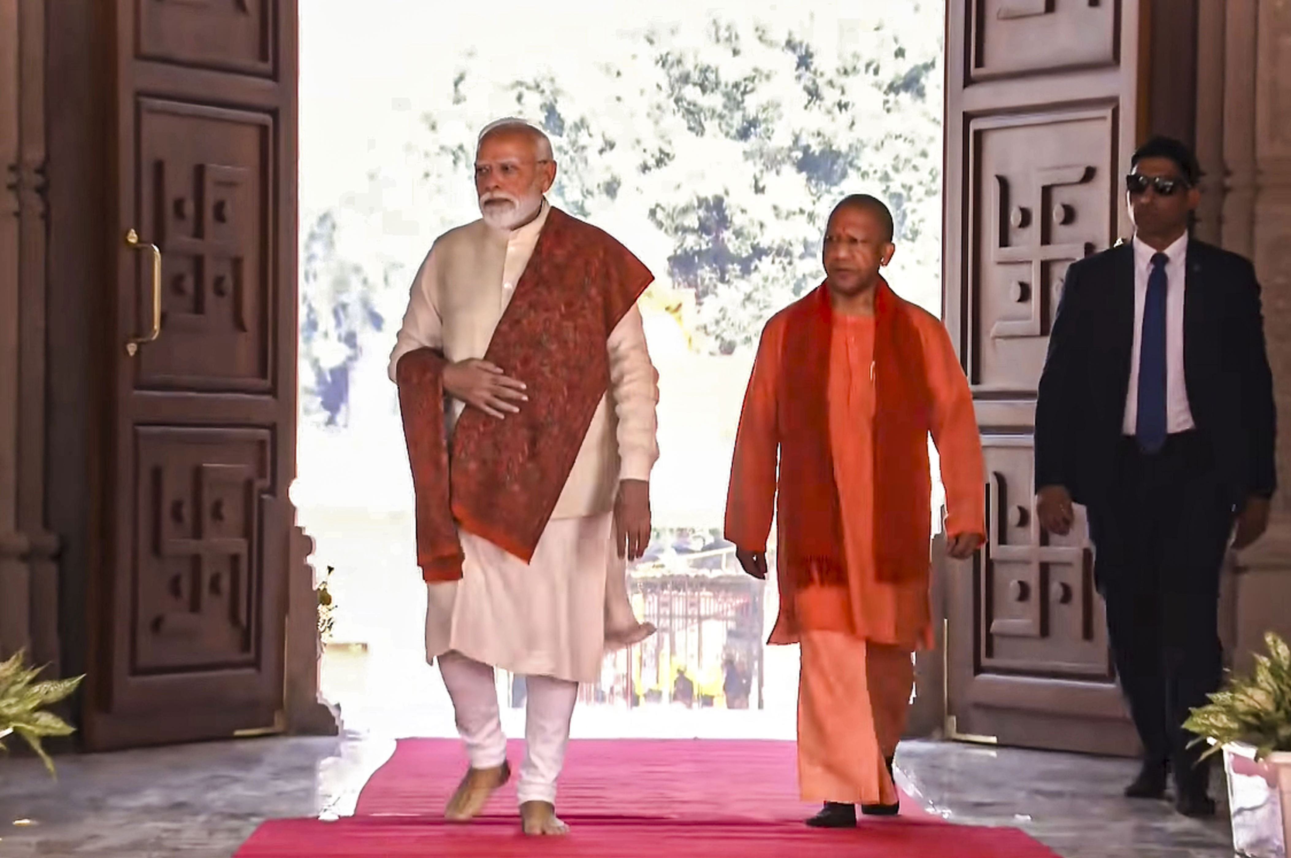 PM Modi hoists saffron flag atop Ram temple in Ayodhya