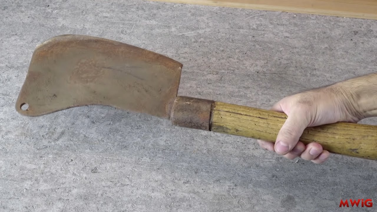 Vintage cleaver (butcher's knife) restoration - DIY tool restoration ...