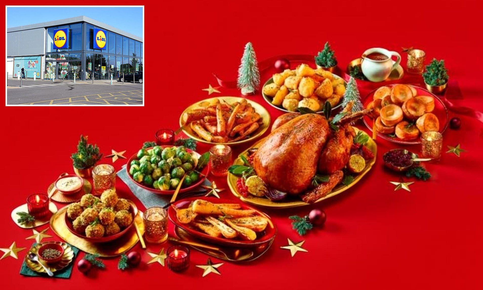 Lidl kicks off supermarket Christmas dinner wars as it offers festive ...