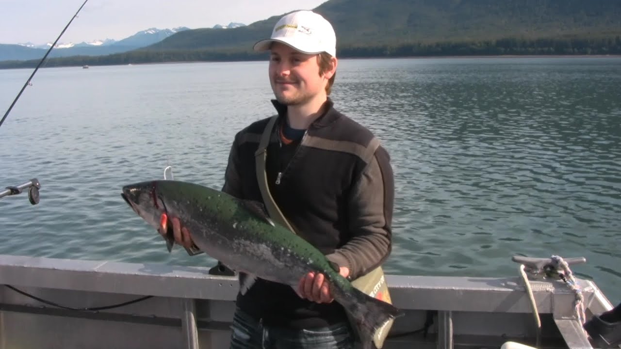 Fishing for Alaskan king salmon