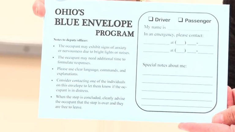 Ohio joins 'Blue Envelope Program' to aid communication with first responders