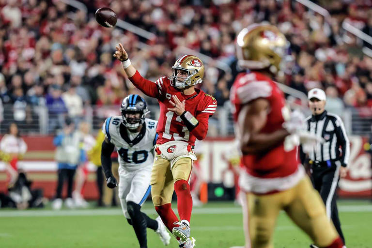 49ers win turnover-crazed game, beat Panthers 20-9 despite three Brock ...
