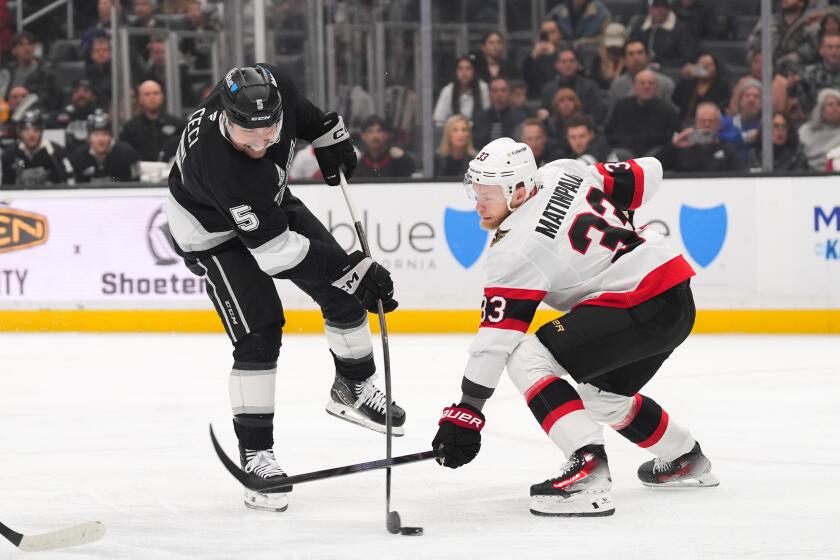 Brandt Clarke's late power-play goal lifts Kings to victory over Senators