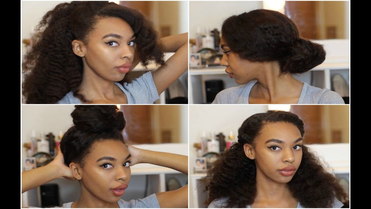5 quick & easy natural hairstyles | Perfect for school, work, or busy ...