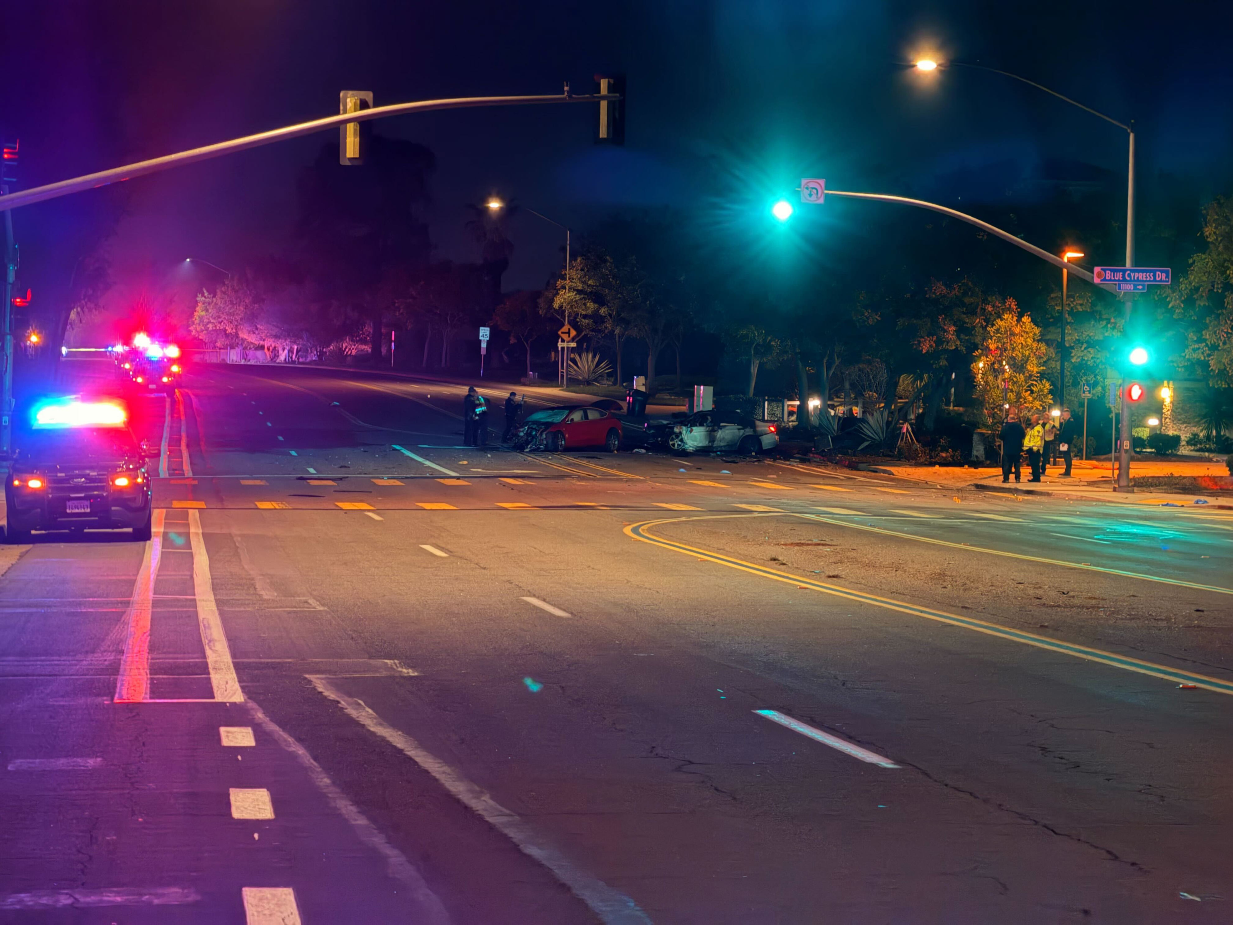 Multiple people hospitalized after fiery Scripps Ranch car crash