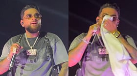 Fan Throws T-Shirt At Karan Aujla During Rolling Loud India Performance ...