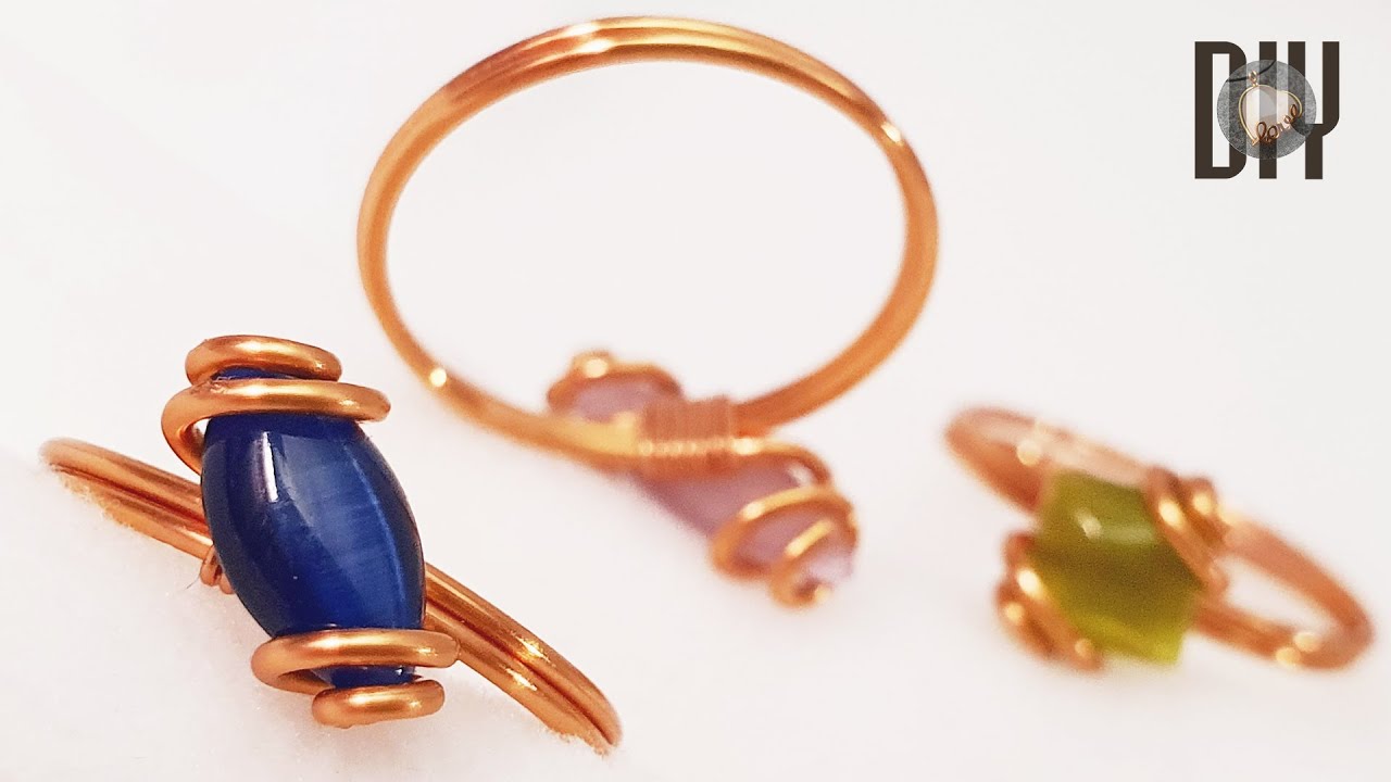 Simple rings | small cabochon | stone no holes | irregular shape stone ...