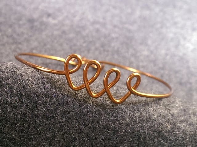 DIY heart wire bracelet: Easy step-by-step jewelry tutorial