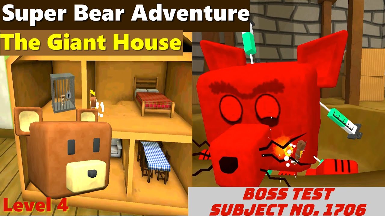 Super Bear Adventure new update fight test subject no 1706, free bears