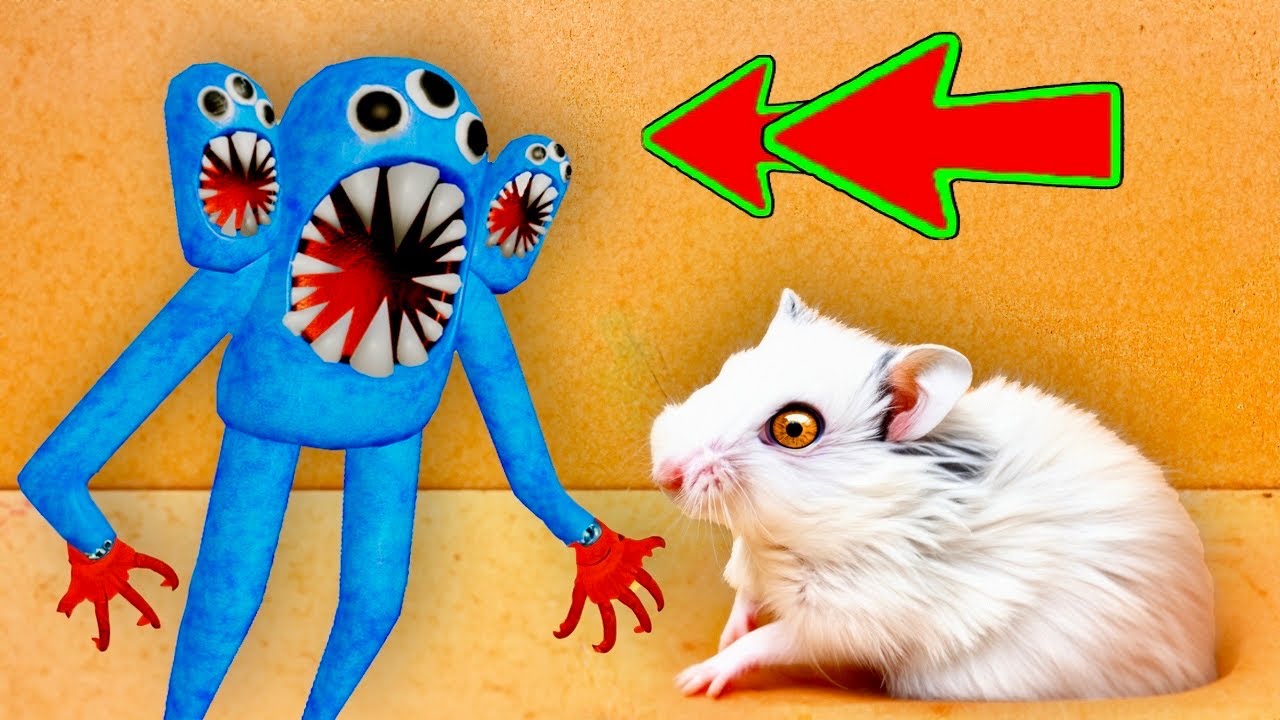 🐹 Prison hamster maze with traps 😱[OBSTACLE COURSE]😱+Monsters