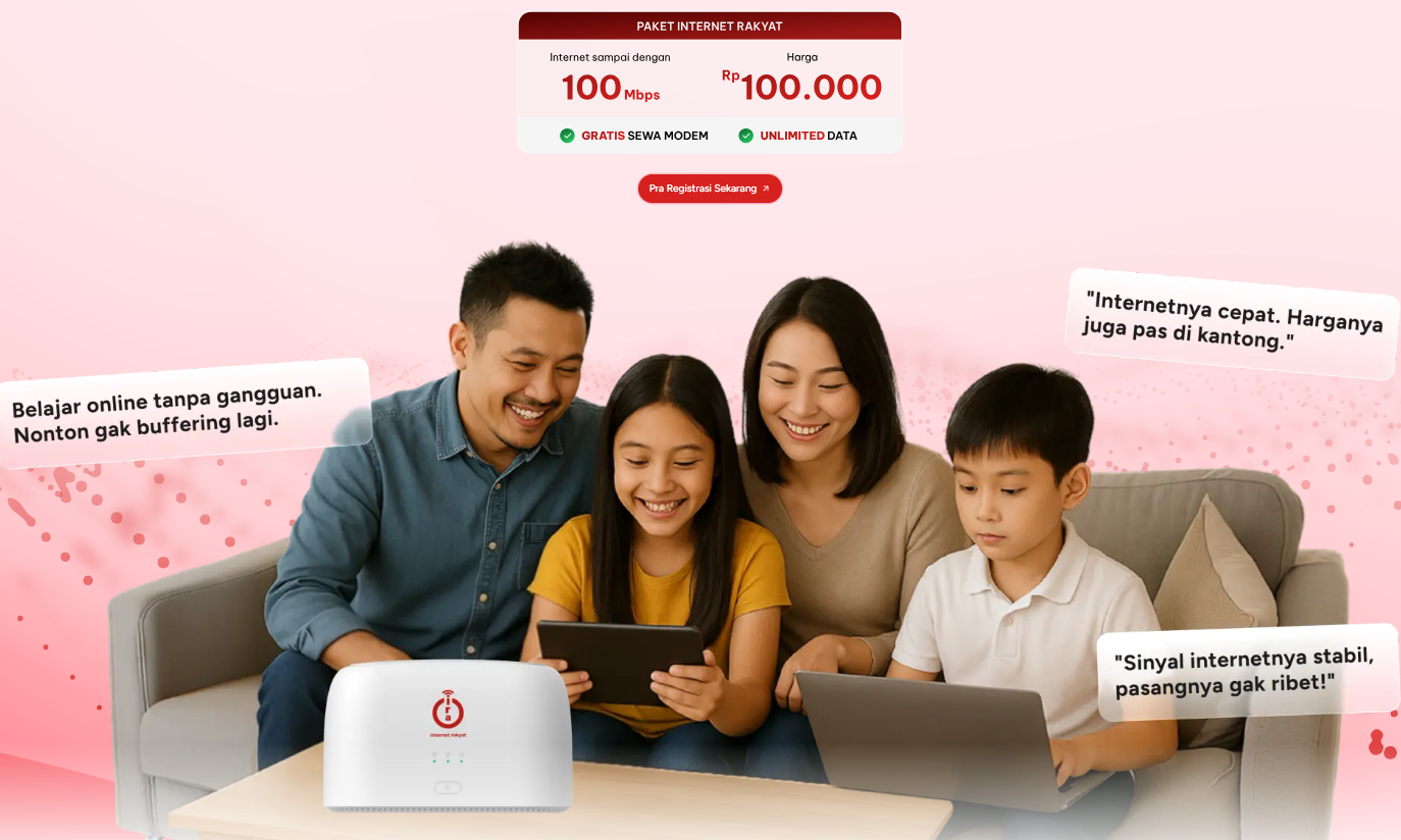 Daftar Kota yang Kebagian Internet Rakyat Rp 100 Ribu 100 Mbps WIFI