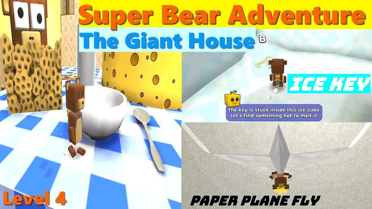 The epic giant house & paper plane adventure | Super Bear Quest walkthrough