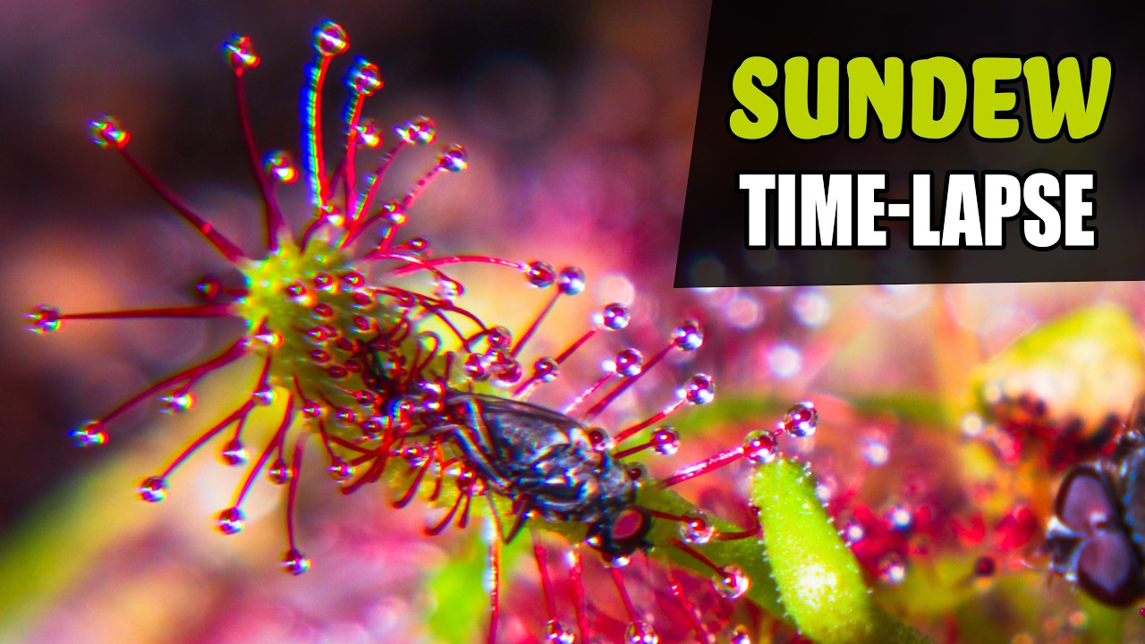 Sundew carnivorous plant growing time lapse (180 days)