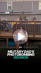 Military father surprises daughter during photo session