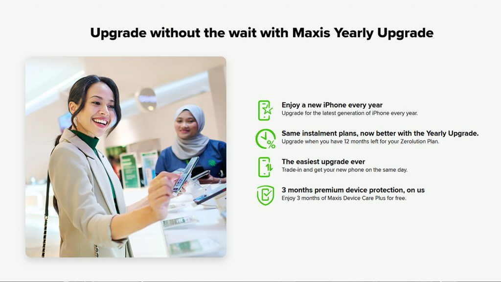 Maxis lets you switch to a new iPhone every year without paying extra ...
