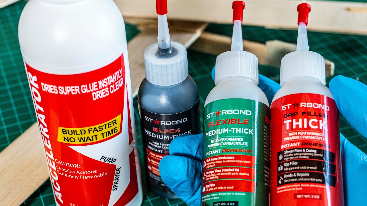 Testing CA glues from Starbond for RC model aircraft builds