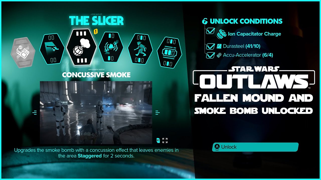 Star Wars Outlaws - Fallen Mound and Smoke Bomb Upgrade