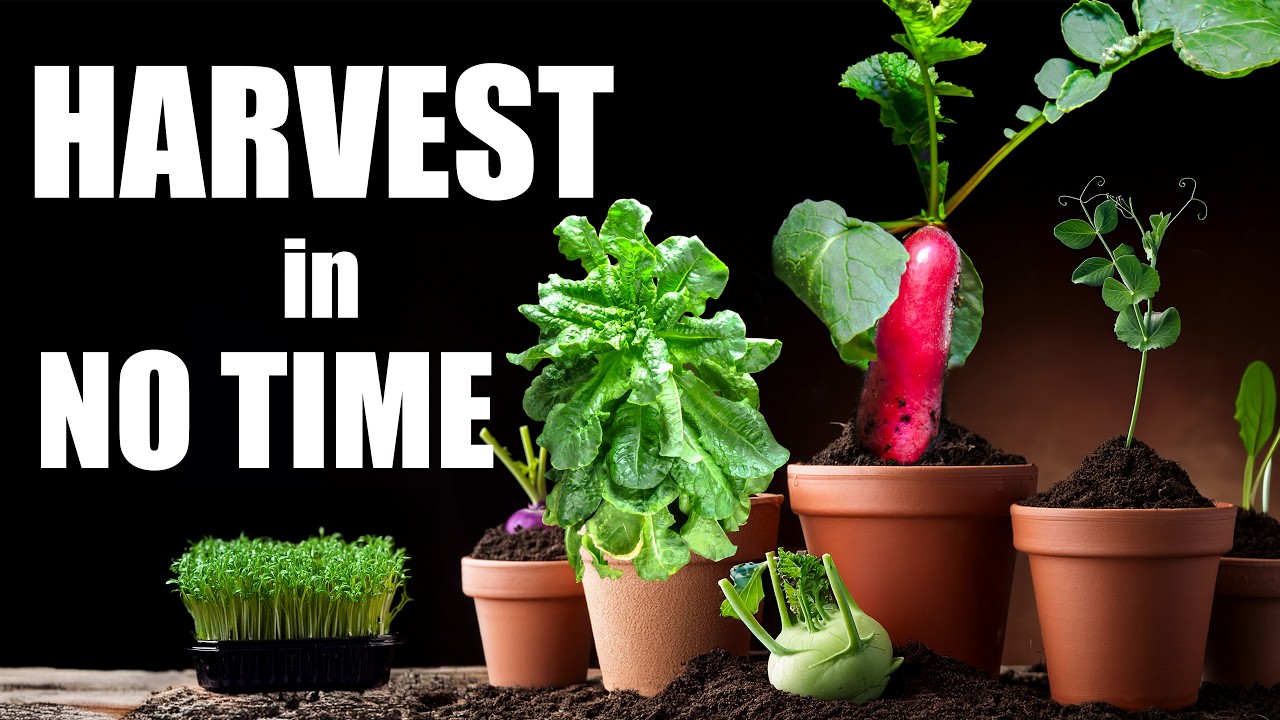 10 fast-growing vegetables in action (seed to harvest time-lapse)