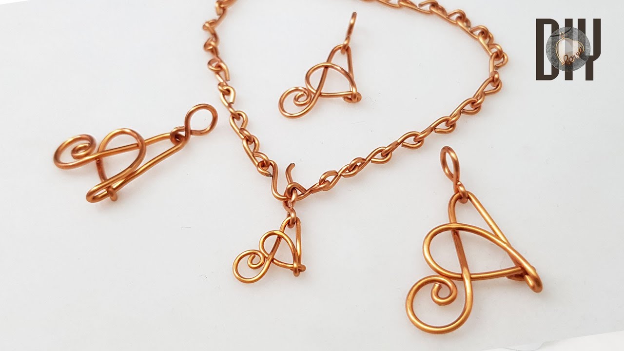 Letter A | Pendant | Bracelets | Letters | Simplicity | Wire jewelry ...