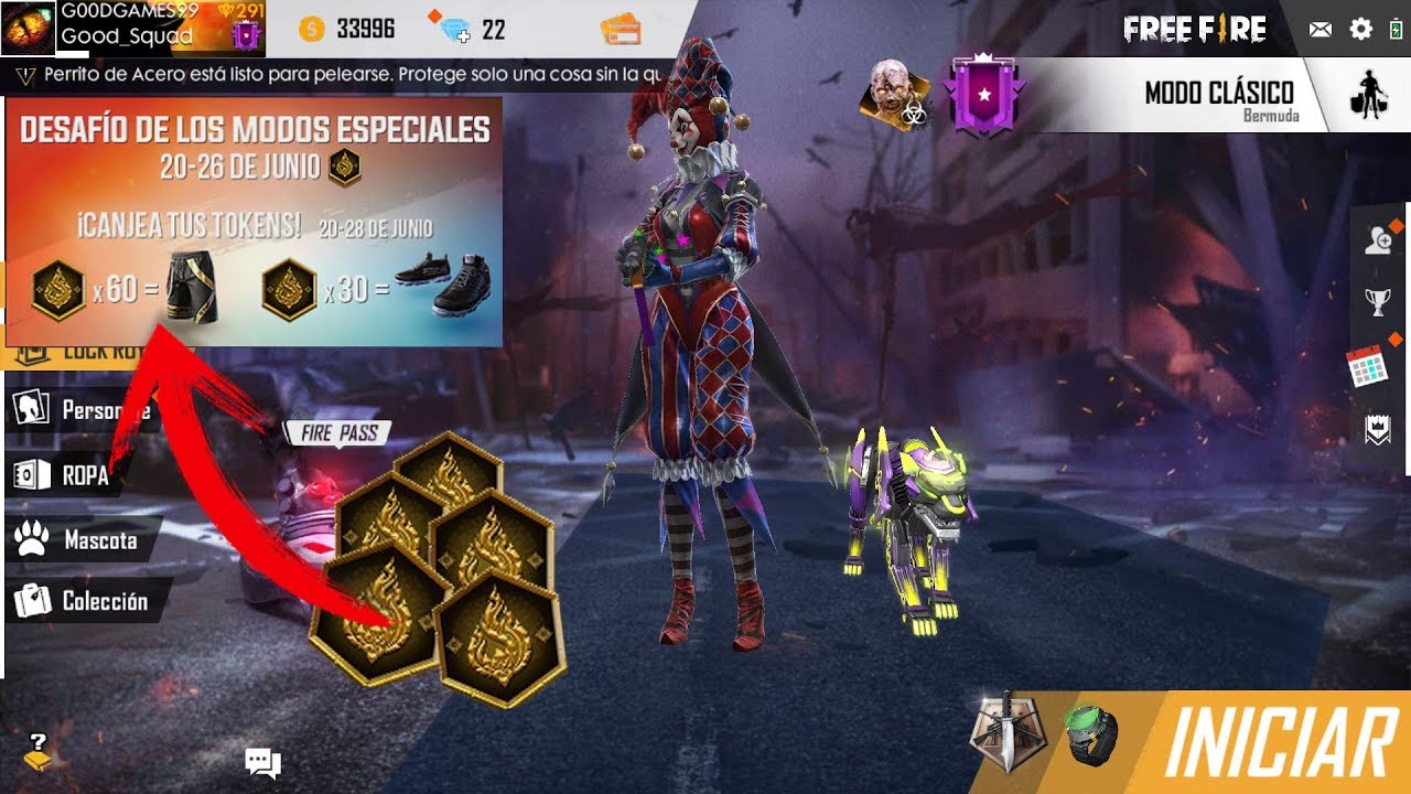 Nuevo evento tokens medalla de fuego