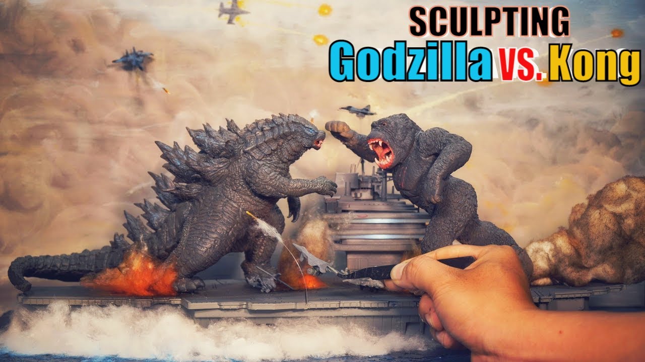 Sculpting Godzilla vs Kong 2021 / Build an impressive scene diorama
