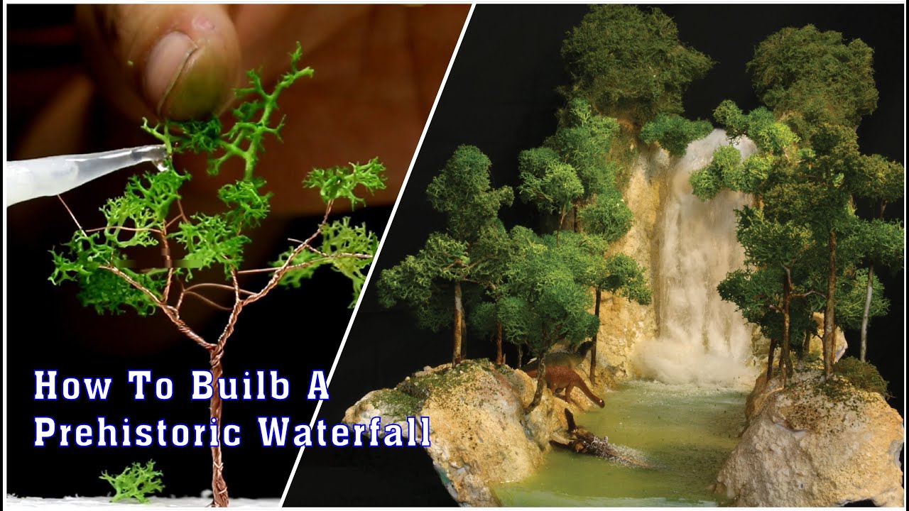 How to build a prehistoric waterfall diorama / dinosaurs / creatures ...