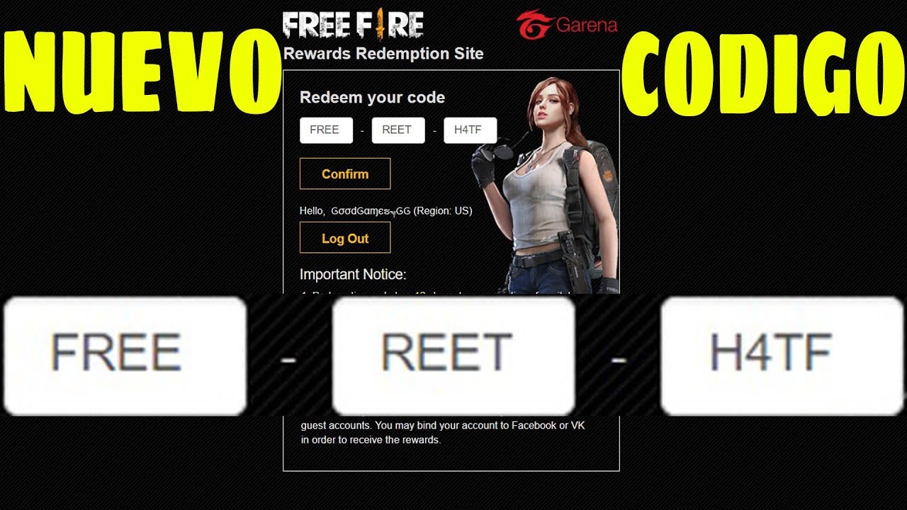 NUEVO CODIGO FREE FIRE