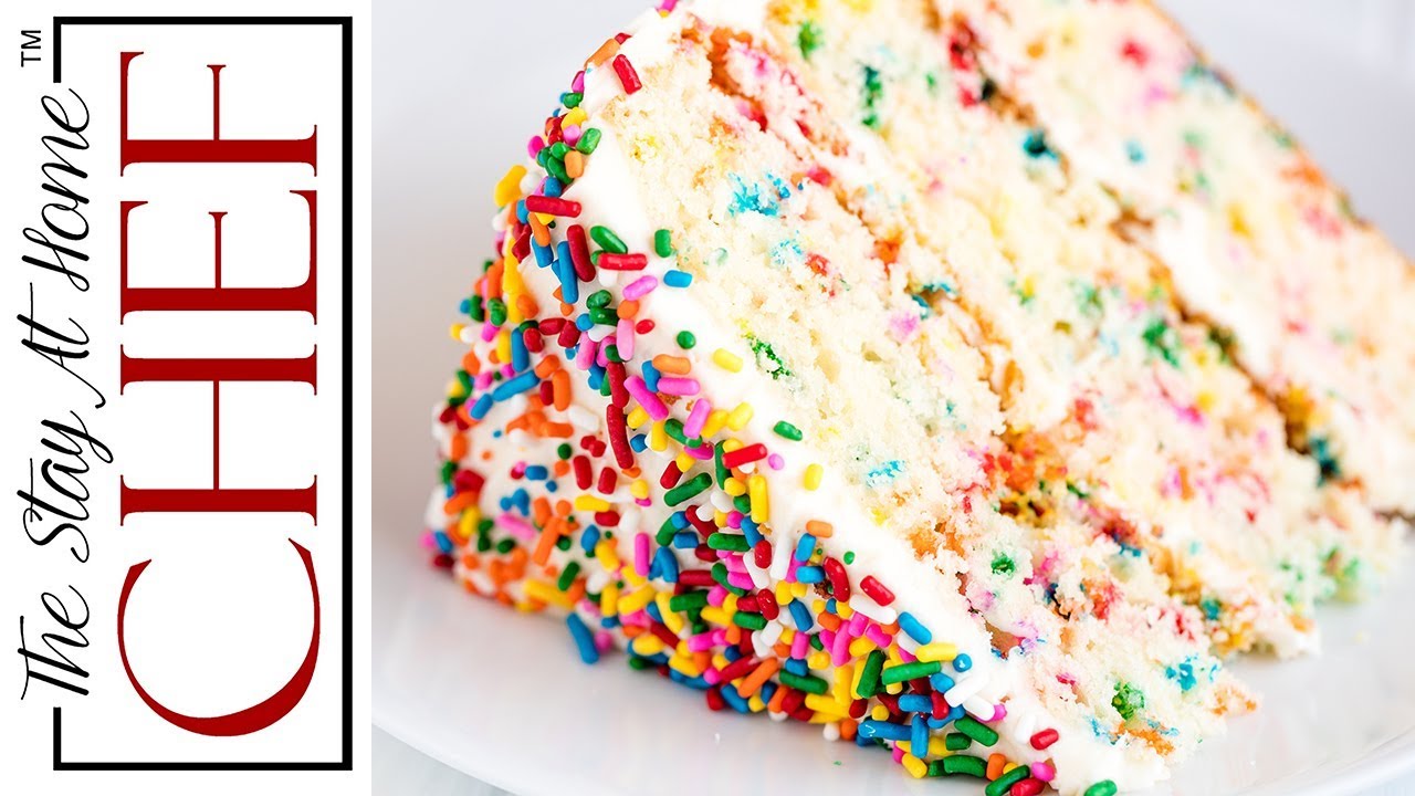 How to make the most amazing funfetti birthday cake | The Stay At Home Chef