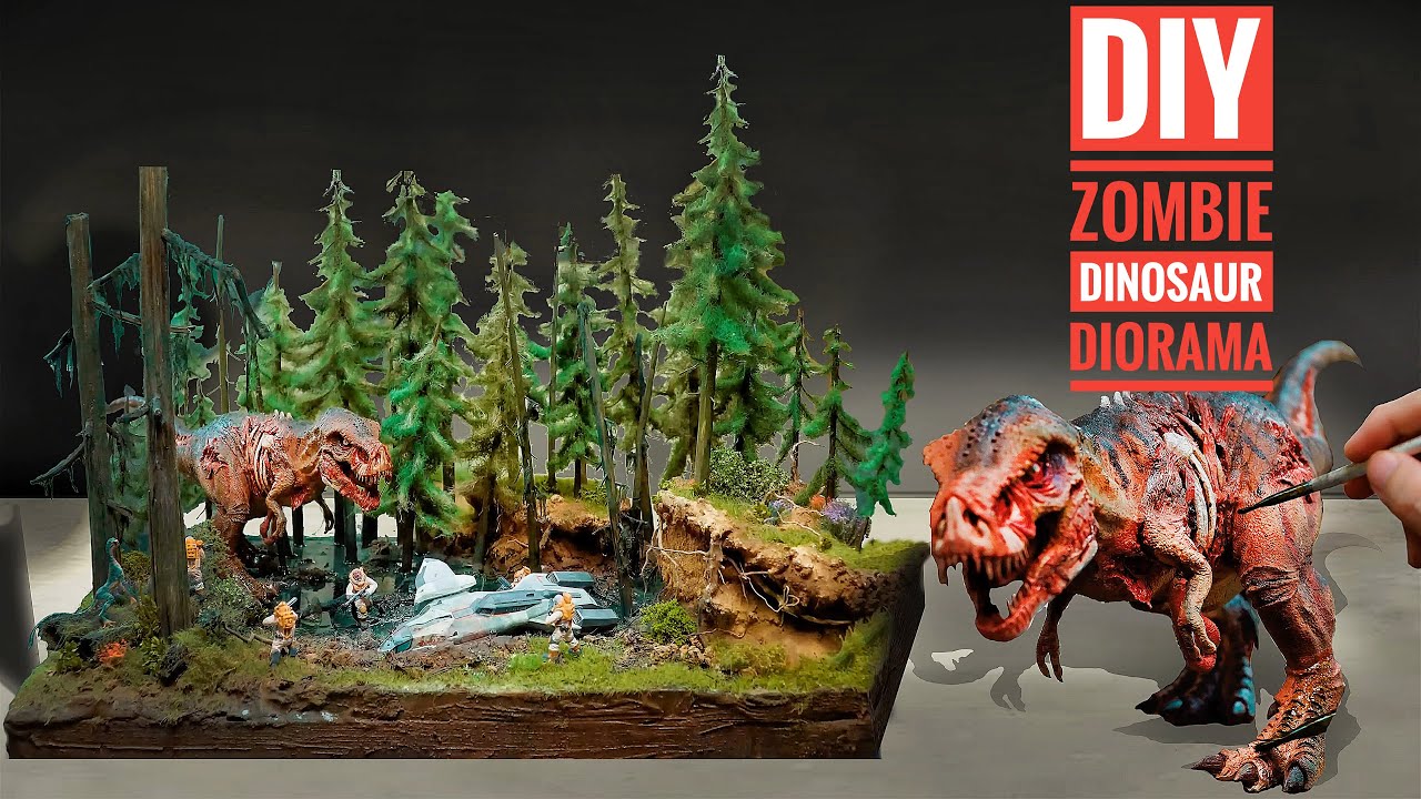 Zombie dinosaur diorama: Ultimate showdown that makes aliens fight for ...