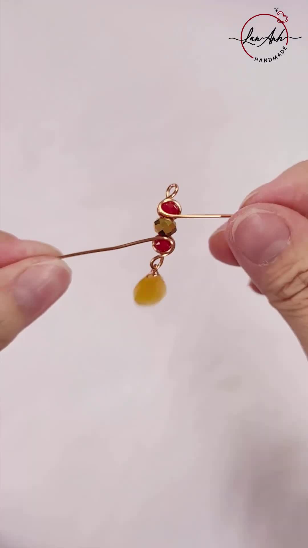 #shortsvideo | Simple earrings at home with copper wire and crystal ...
