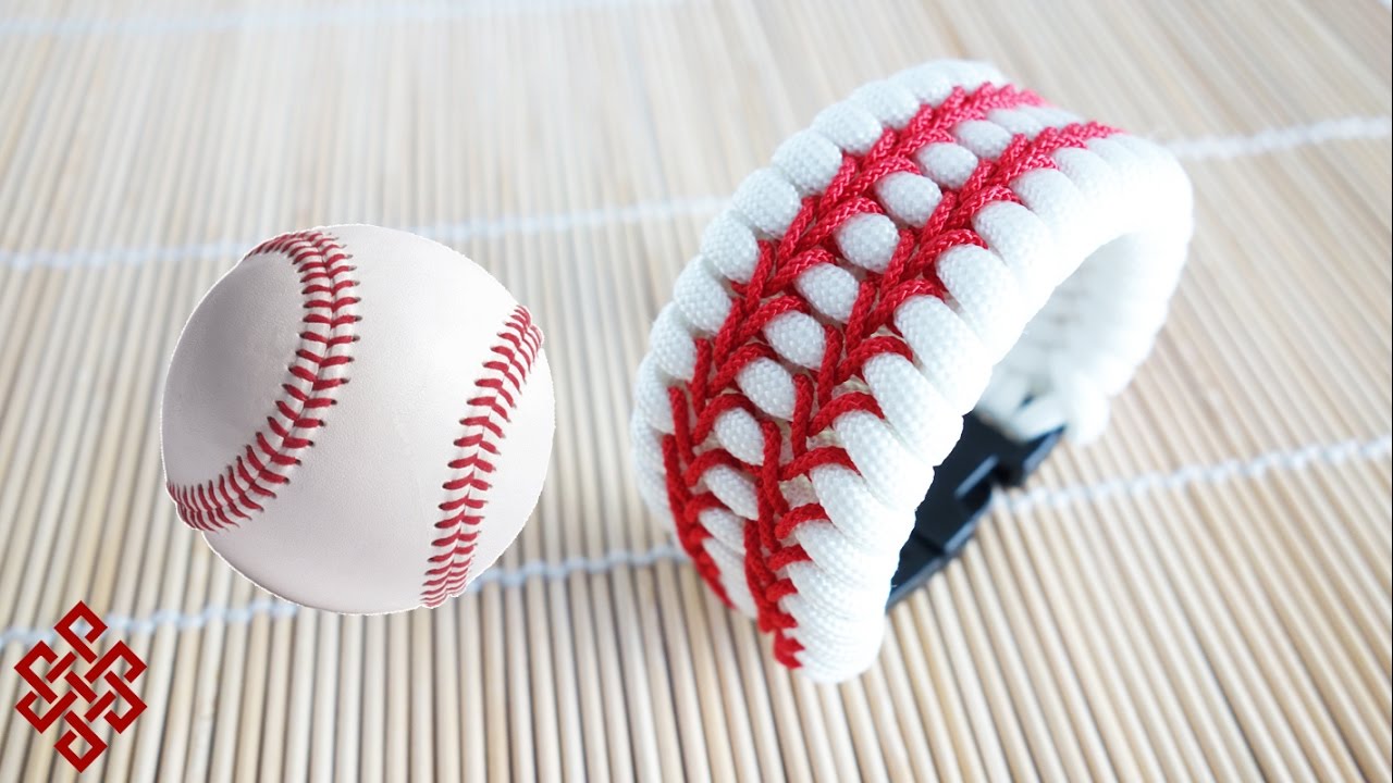 Baseball-themed trilobite paracord bracelet – step-by-step sporty ...