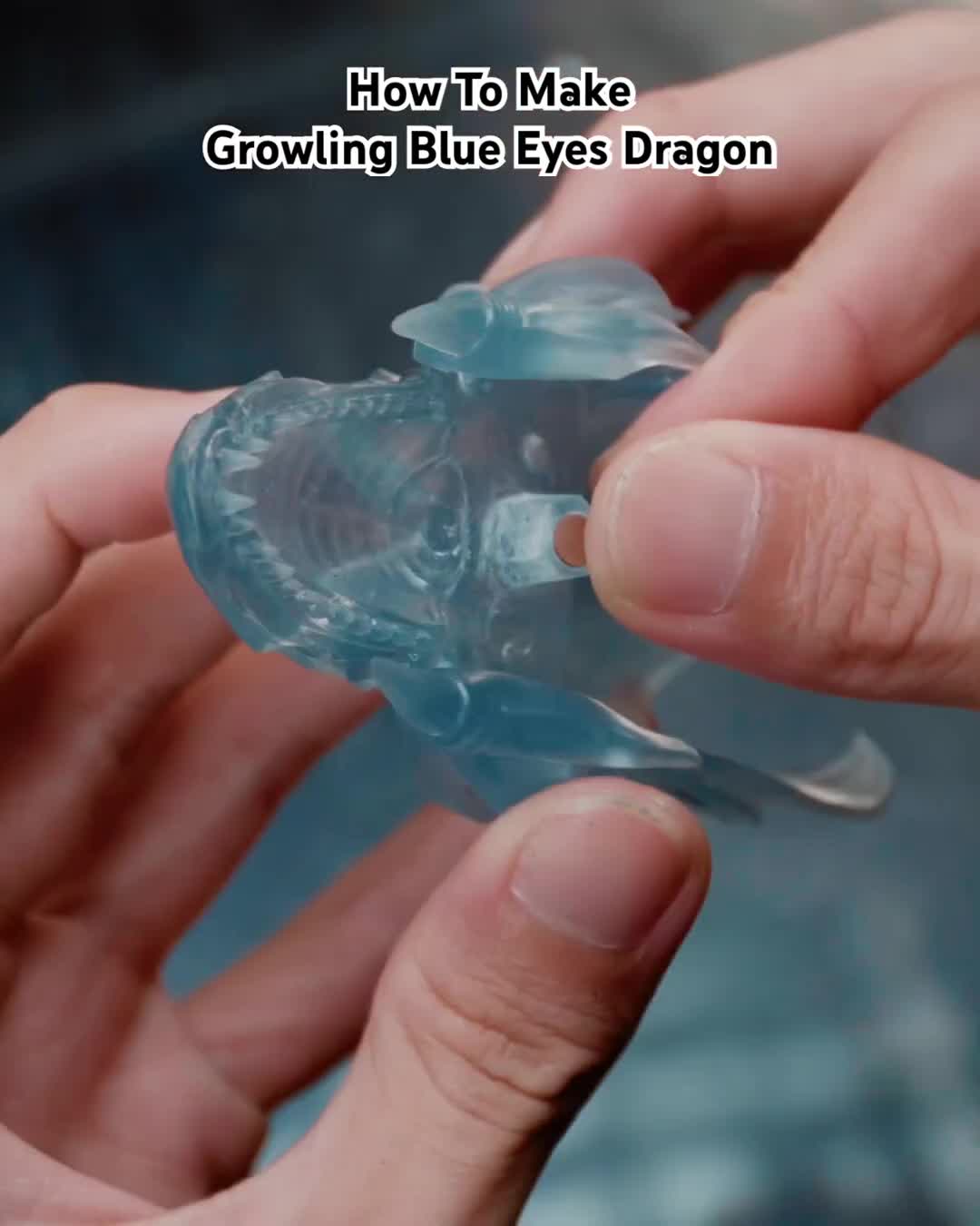 How to make glowing Blue Eyes White Dragon diorama with way too much ...