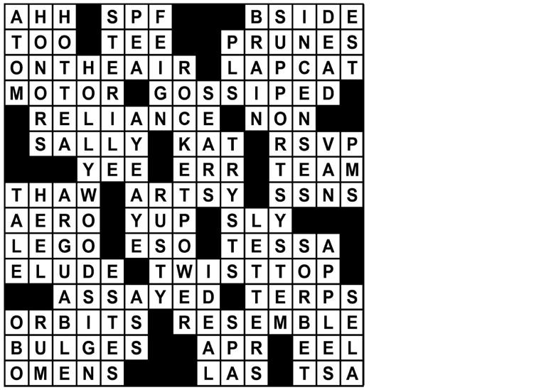 Puzzle solutions for Tuesday, Nov. 25, 2025