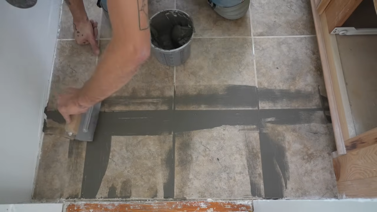 How to install vinyl planks over tile in a bathroom (step-by-step)