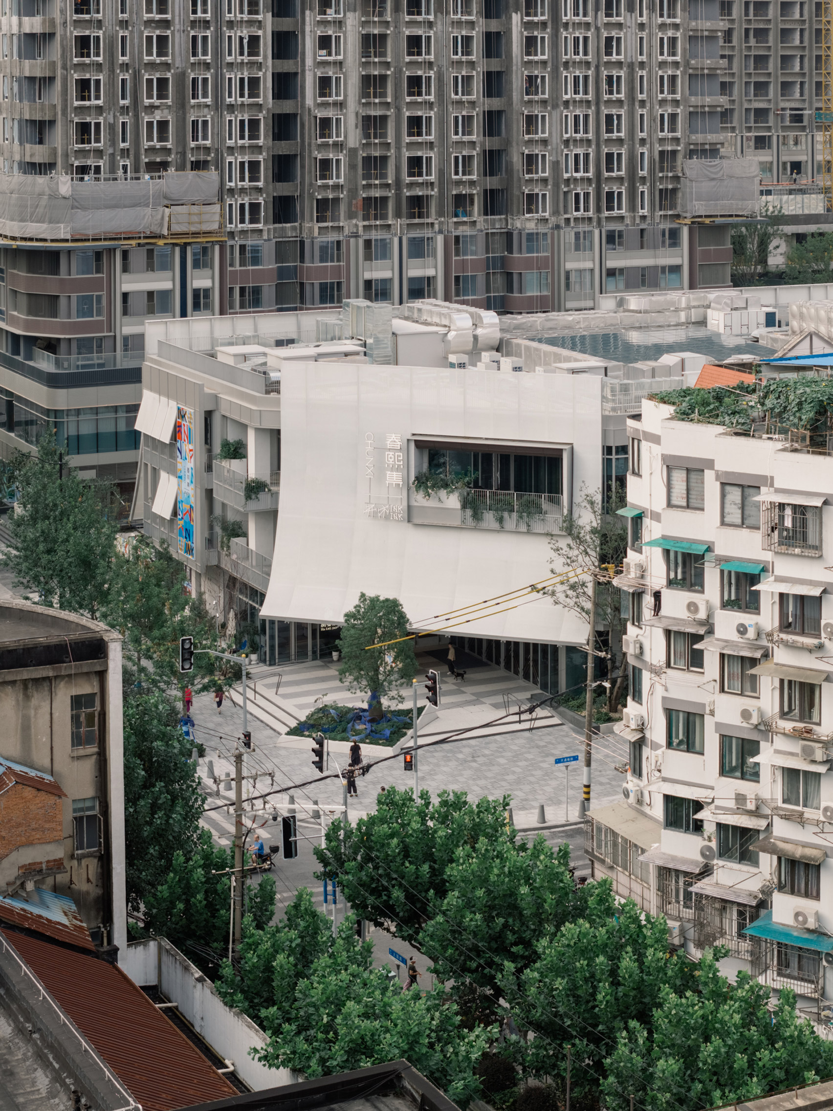 Linehouse adds translucent sloping facade to Shanghai food market