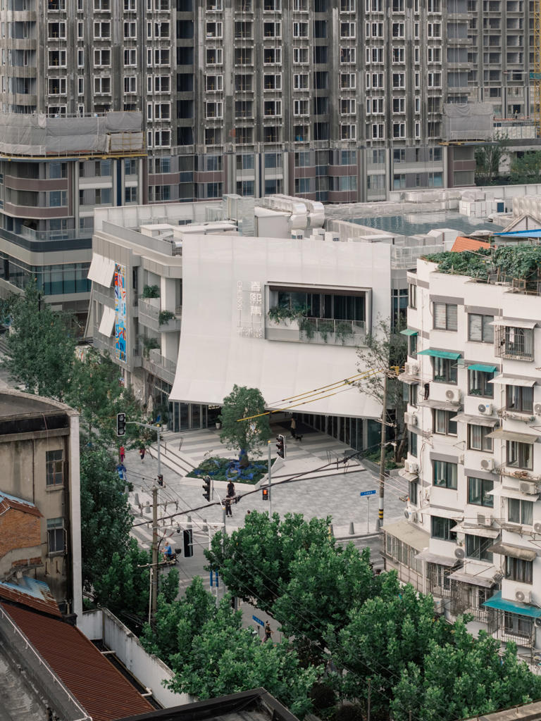Linehouse adds translucent sloping facade to Shanghai food market