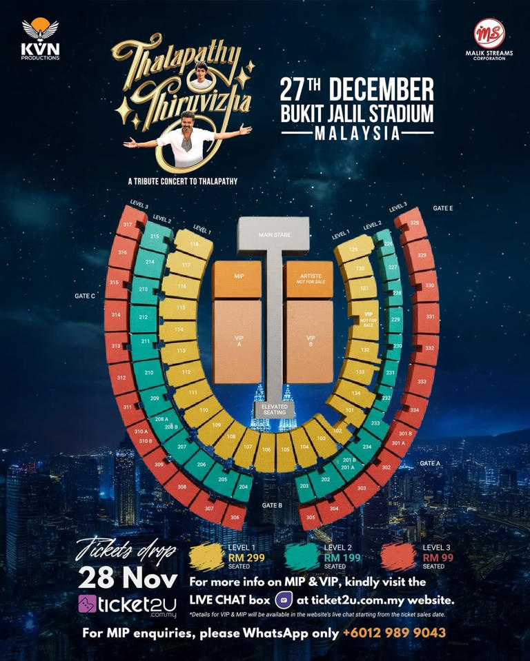 Jana Nayagan Malaysia event: Vijay's concert ticket prices, seating ...