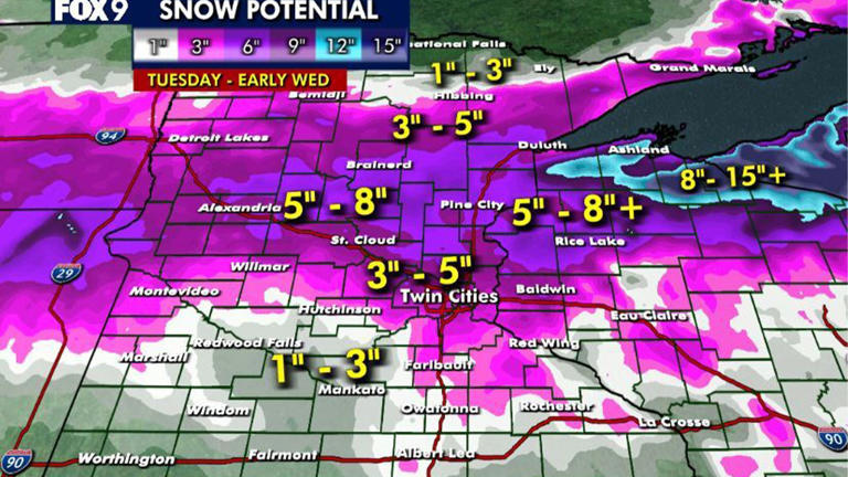 Winter storm warning for Twin Cities, blizzard warning for western MN