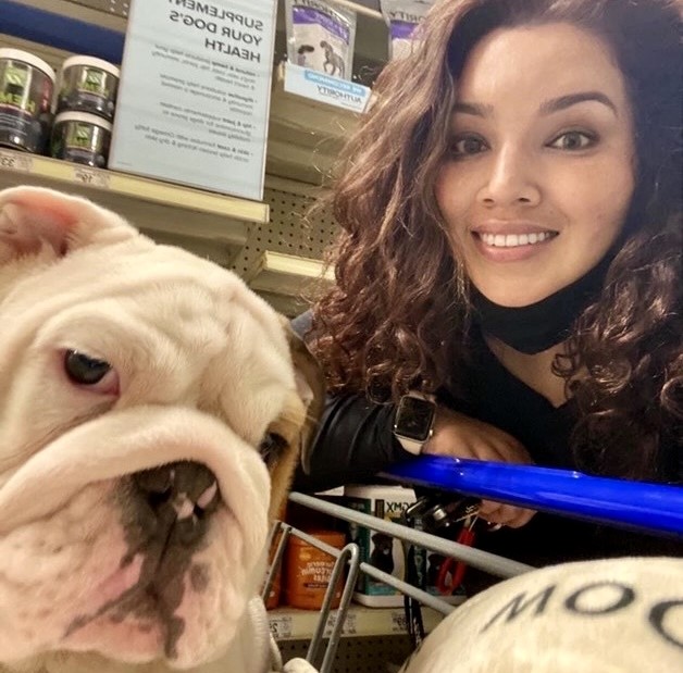 Meet Beef the bulldog, who takes slow walks with his 78-year-old friend