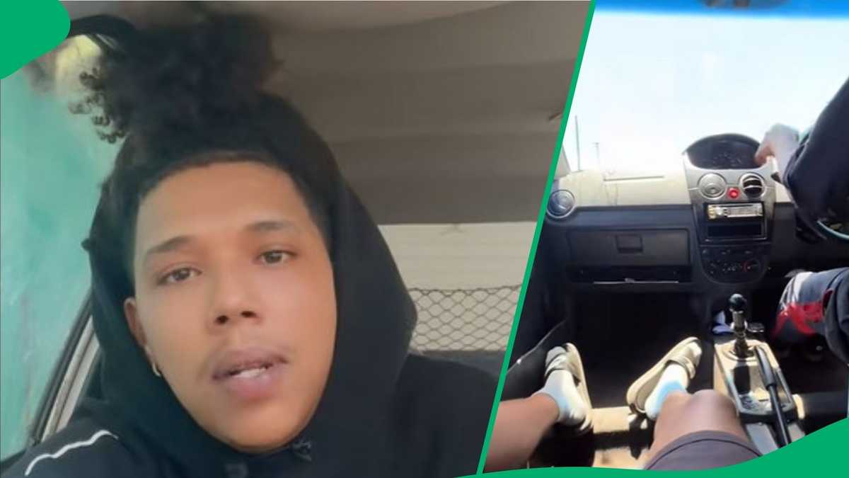 TikTok video of man's car ride with driver with makeshift car seat ...