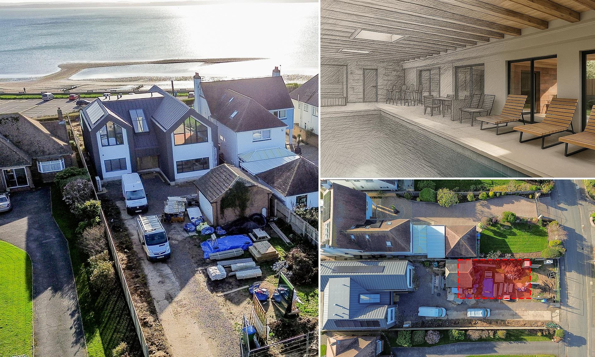 Couple in row with neighbours over plan to build a swimming pool house ...