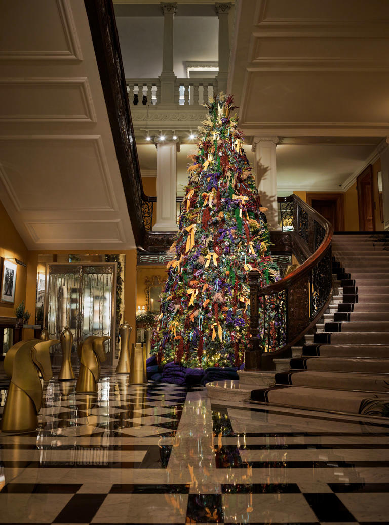 Claridge's reveals Christmas tree designed by Burberry's Daniel Lee