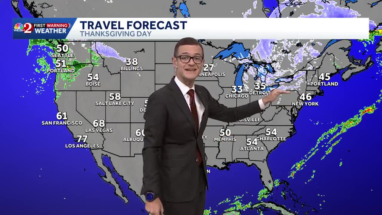 Cooler temperatures expected for Thanksgiving | November 25 forecast